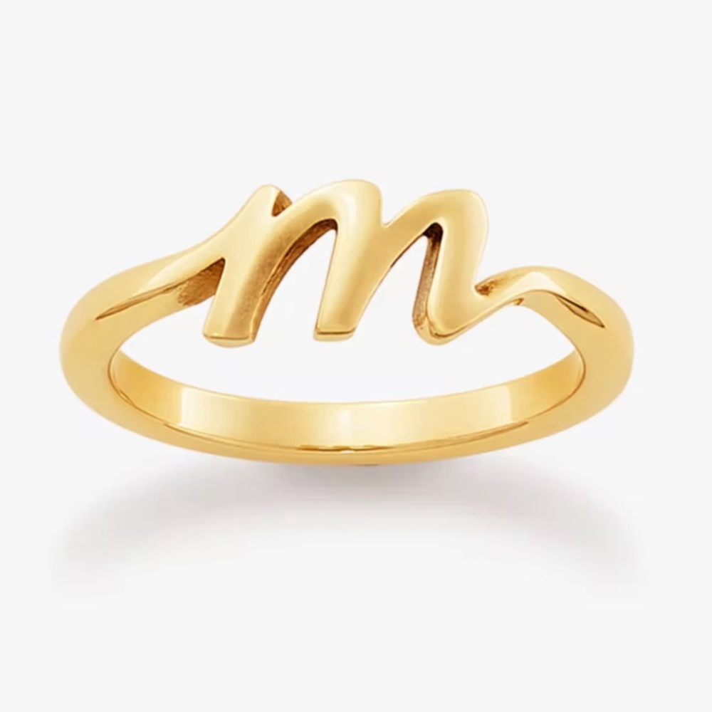 James Avery 14kt Yellow Gold Script Initial Ring - Si… - Gem